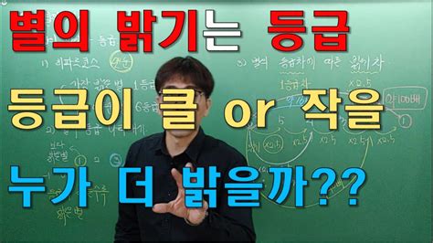 [중3 과학] 7단원 별과 우주 02 별의 밝기 Youtube