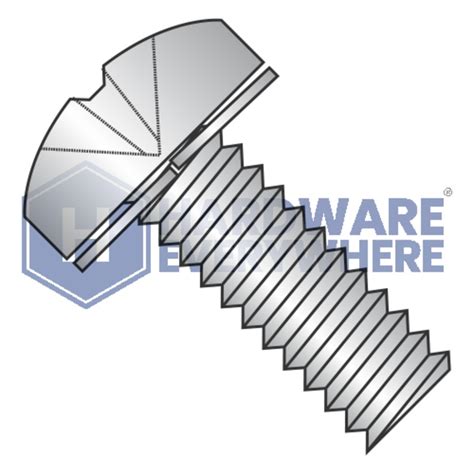 M4 X 6 Metric Sems Screws Phillips Pan Head A2 Stainless Plain