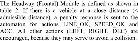 outputs from the left right sensor module download table