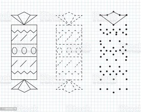 그리드 복사 워크시트입니다 교육 어린이 게임 유아 및 어린이를 위한 필기 Prcatice 도트 드로잉입니다 기하학 스위트 0명에 대한 스톡 벡터 아트 및 기타 이미지