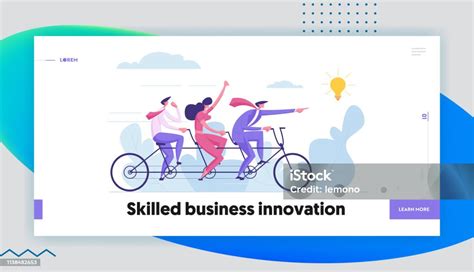 사업가 들이 아이디어 전구 랜딩 페이지를 앞으로 향하게 하는 비즈니스 리더십 및 팀워크 컨셉 웹 사이트 웹 페이지 배너에 대 한 성공 목표를 다음 Ceo에 자전거 팀 편평한