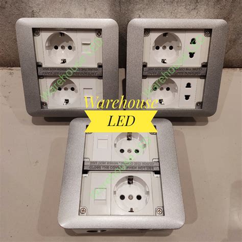 Floor Socket Not Panasonic Double Duplex Socket 6 Module 2 Grounds 2 2pin Shopee Philippines