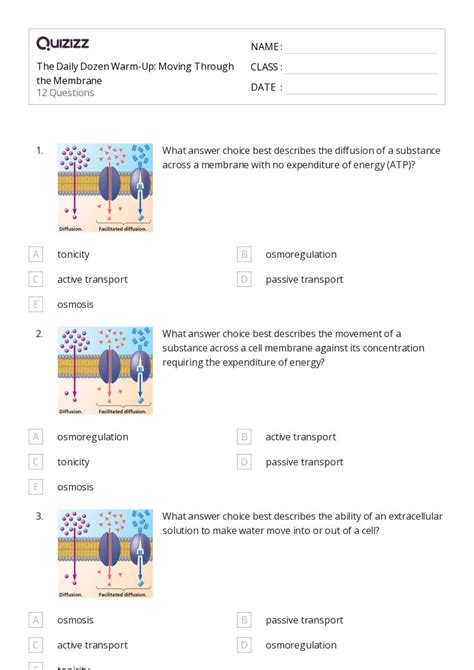 50 Osmosis And Tonicity Worksheets On Quizizz Free And Printable