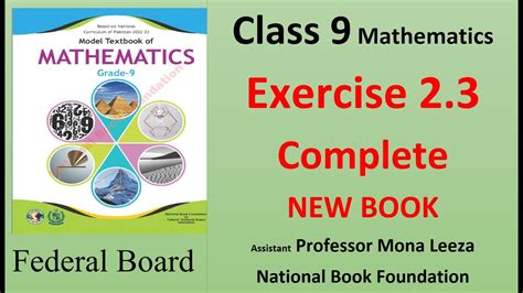 Class 9 Math Chapter 2 Exercise 2 3 Nbf New Book National Book