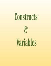 Construct And Variables Pptx Constructs Variables Concept Researchers Generate Concepts By