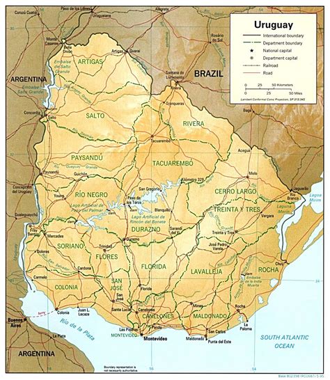 Mapas Imprimidos De Uruguay Con Posibilidad De Descargar
