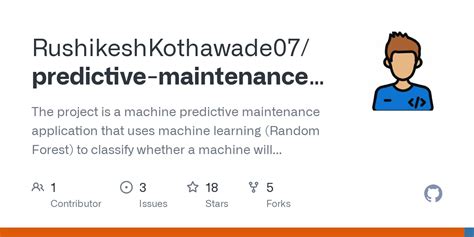 github rushikeshkothawade07 predictive maintenance ml the project is
