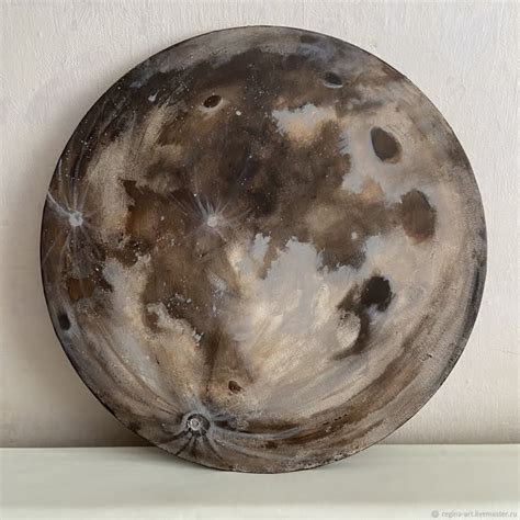 Луна картина для интерьера с текстурной пастой заказать на Ярмарке Мастеров O1keoru