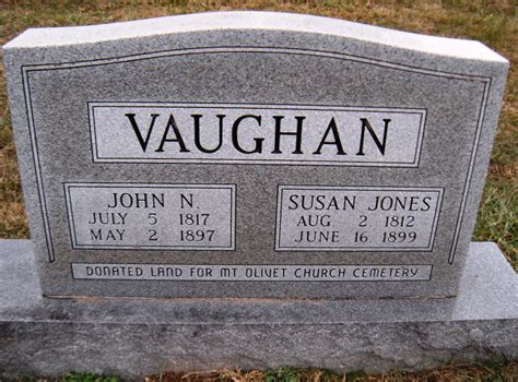 Susannah “susan” Jones Vaughan 1812 1889 Find A Grave Memorial