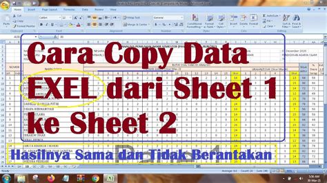 CARA COPY DATA EXCEL DARI SHEET KE SHEET AGAR TIDAK BERANTAKAN YouTube