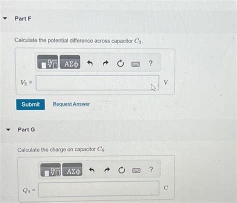 Solved Calculate The Potential Difference Across Capacitor