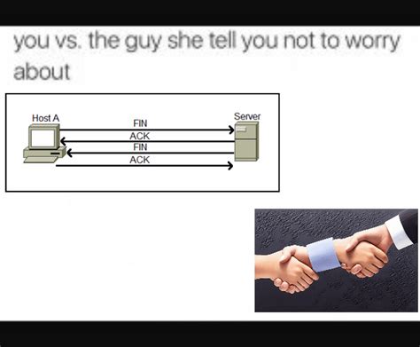 Tcp 3 Way Handshake Now Has A Whole New Meaning R Programmerhumor