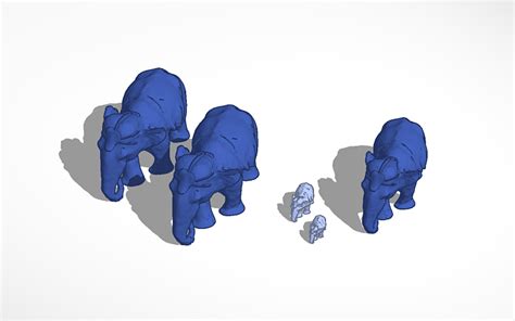 3d Design Herd Of Elephants Tinkercad