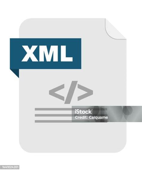 xml document file format icon illustration stock illustration