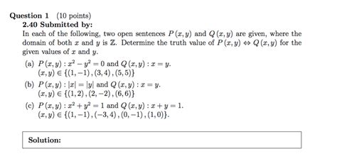 solved uestion 1 10 points 2 40 submitted by in each of