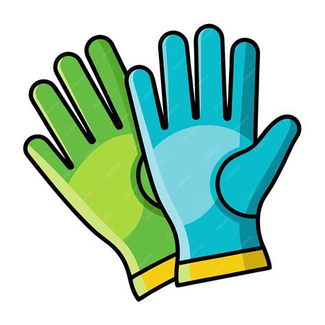 Rubber Gloves Clipart Cartoon Style Vector Illustration Premium Ai