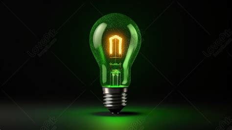 단독 녹색 전구를 특징으로 하는 아이디어 개념의 3d 그림 아이 배경 특징 배경 3d 아이 배경 이미지 Hd 아이 특징 3d 아이 배경 사진 무료 다운로드