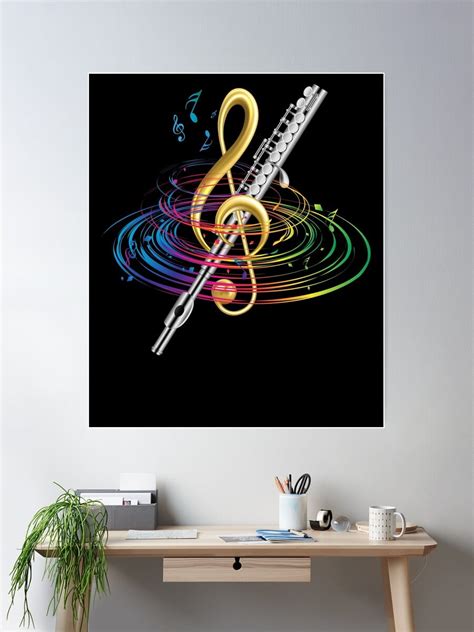 Flutist Vintage Flute Poster Wall Art Modern Wall Decor For Living