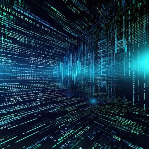 Premium AI Image Digital Binary Code Background