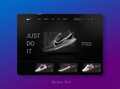 Nike Webpage Redesign Behance