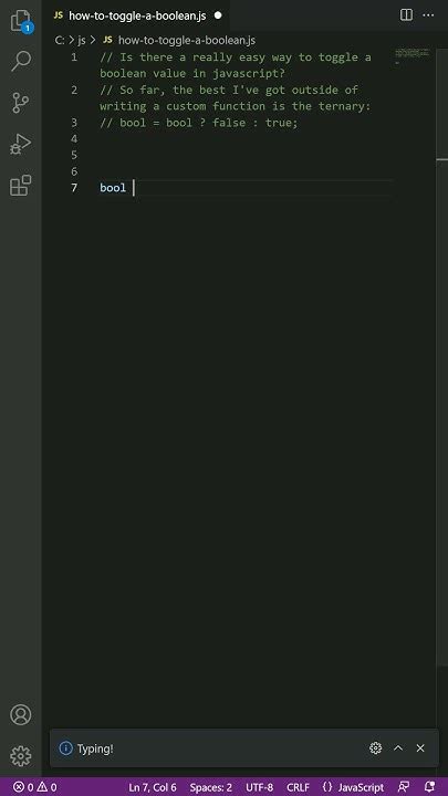 Javascript How To Toggle A Boolean Youtube