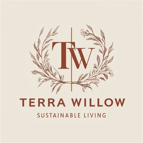 Elegant Tw Monogram With Botanical Elements For Sustainable Living