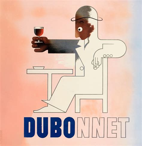 Cassandre Original Art Deco Poster Dubo Dubon Dubonnet Quinine