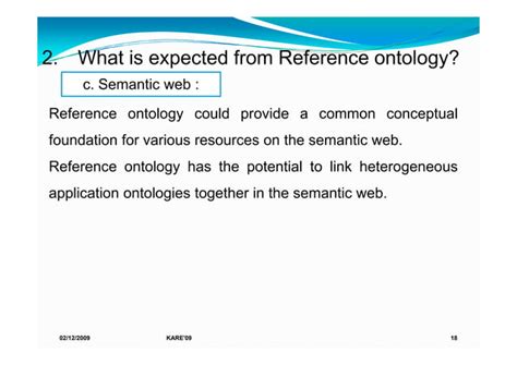 Reference Ontology Presentation Pptx Databases Computer Software