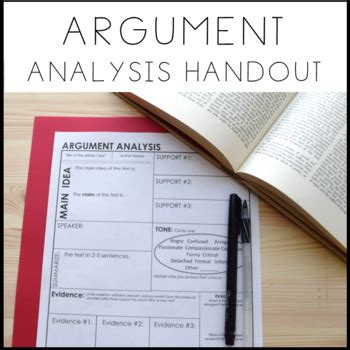 Argument Analysis Handout Pair With ANY Argumentative Text Or Media