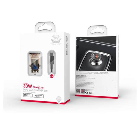Incarcator Masina 30w G Tech Cc50 Cablu Tip C Tip C Compatibil Cu