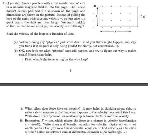 Solved Here S A Problem With A Rectangular Loop Of Wire In A Chegg Com