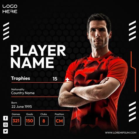224k Free Soccer Flyer Templates Player Profile Templates Soccer