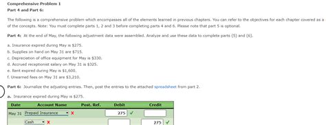 Comprehensive Problem 1 Part 4 And Part 6 The
