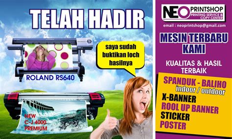 Cetak Digital Printing Indoor Outdoor Neo Printshop Printing Service Copy Center