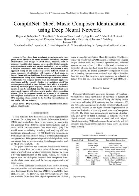 pdf compidnet sheet music composer identification using deep neural