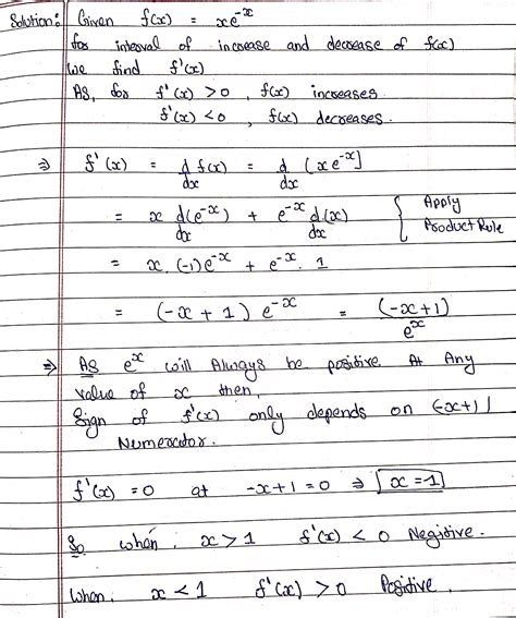 Solved CALCULUS PROBLEM Find The Intervals Of Increase And Decrease Of Course Hero