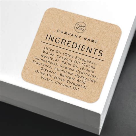 Logo Ingredient List Kraft Look Product Label Zazzle Food Label
