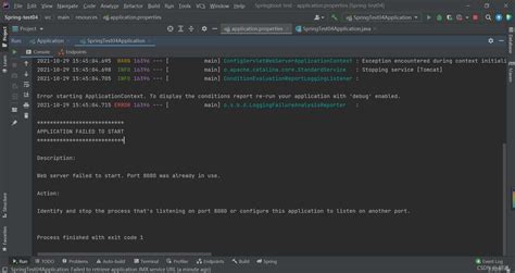 Descriptionweb Server Failed To Start Port 8080 Was Already In Useactionidentify And Stop