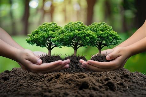 Premium Photo Tree Graph Symbolizes CSR And Sustainable Development Through Planting Trees