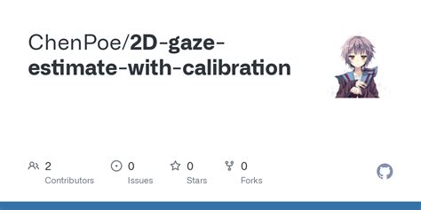 github chenpoe 2d gaze estimate with calibration