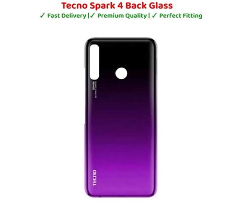 Tecno Spark 4 Back Battery Cover Rear Door Housing Case Back Panel For Tecno Spark 4 Daraz Pk