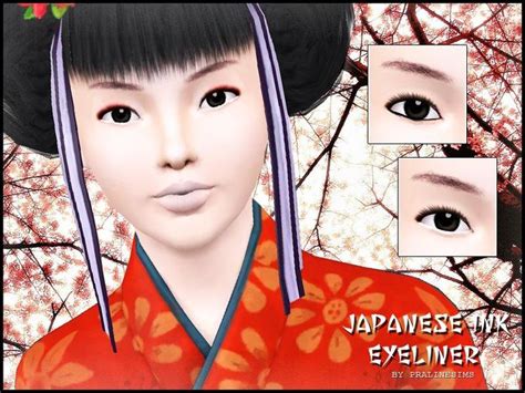 Pralinesims Japanese Ink Eyeliner Sims 4 Cc Japanese Skin Sims 4 Cc