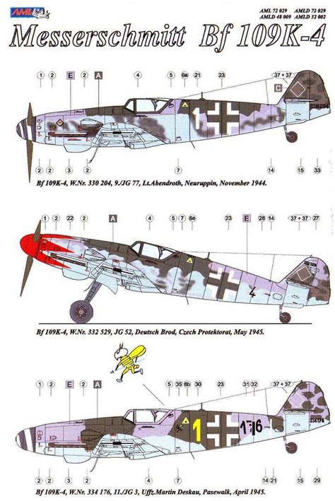 Aml Models Decals 1 32 Messerschmitt Bf 109k 4 With Resin Wheels Part 2