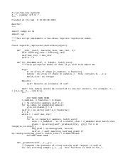 Implementing Two-Class Logistic Regression Model in Python | Course Hero