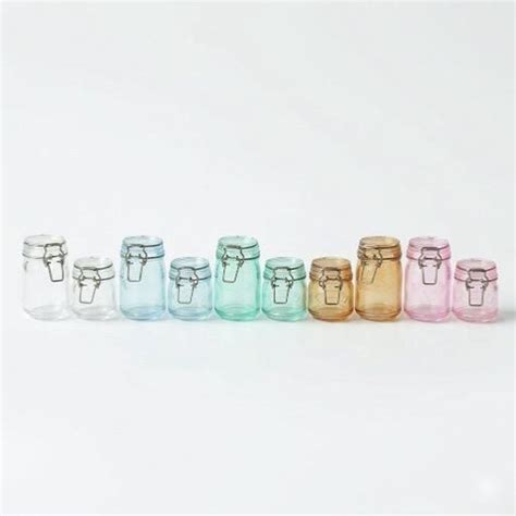 2 Sizes X 5 Colours 16 Dollhouse Miniature Replica Kilner Clip Top