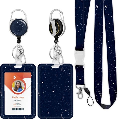 Id Badge Holder With Lanyard Retractable Id Badge Card