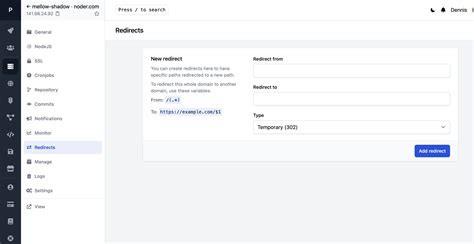 Add Domain Redirect Feature Ploi Roadmap