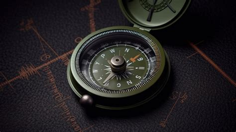 Military Texture Textured Black Backdrop With A Green Compass