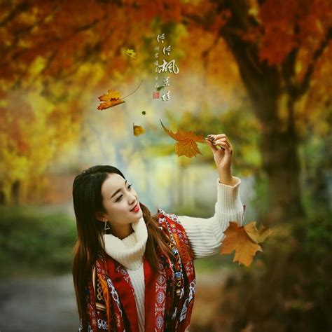 人像攝影：「片片楓葉情」愛似秋楓葉，凝聚了美麗卻苦短~ 每日頭條