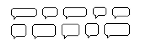 Premium Vector Pixel Speech Bubbles Pack Text Boxes For Chats And